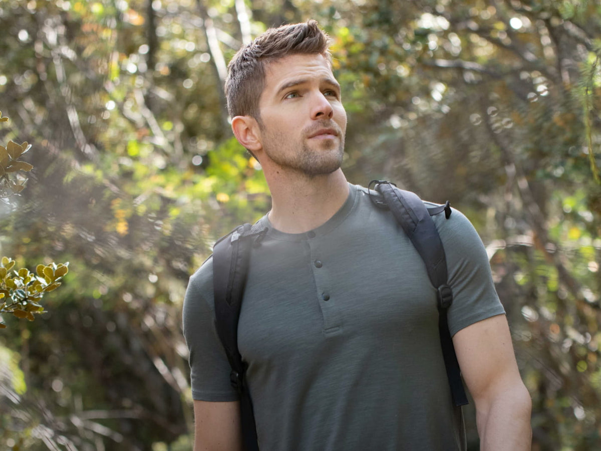 Zen Garden 3-Pack | Bamboo Henley Tees in Earthy Colors, Natural Comfort